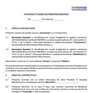 Act adițional prelungire contract - model editabil